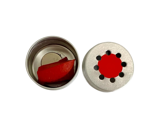 15ml Aluminium tin with magnet and Kong piece: RED label - The Sniffer Shop